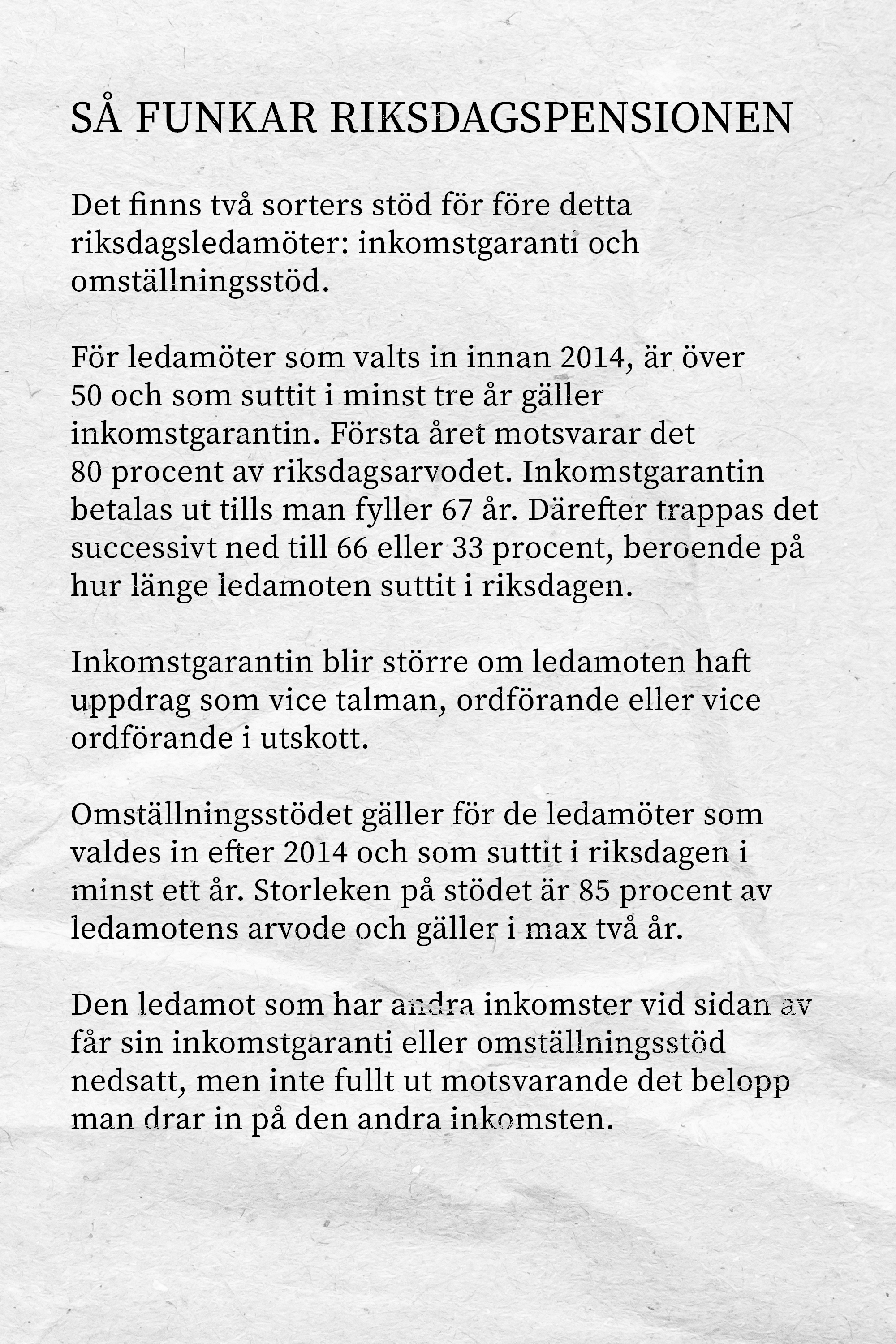 Expolitiker plockar ut generösa pensioner – jobbar samtidigt som ...